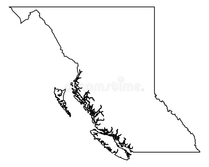 Map of British Columbia stock vector. Illustration of british - 90489691