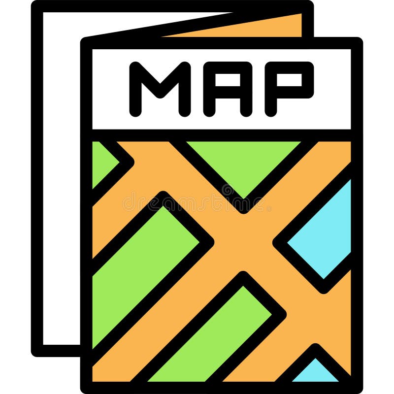 Map Brochure Icon, Location Map and Navigation Vector Stock Vector ...