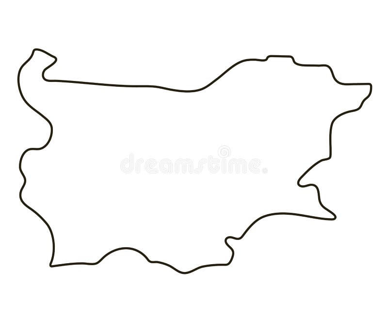 Map of Bulgaria. Outline Map Vector Illustration Stock Vector ...