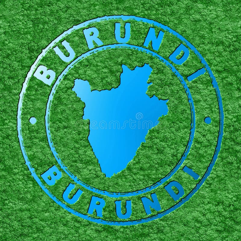Map of Burundi, Forest with Water Map Stock Illustration - Illustration ...