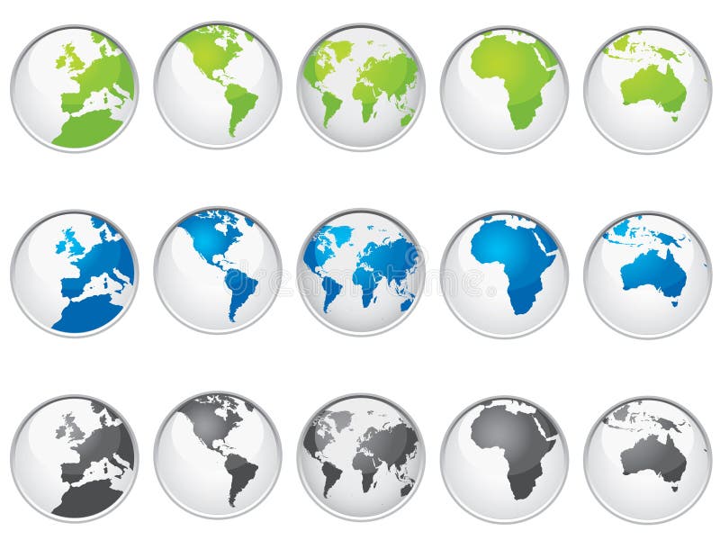 World Map buttons stock vector. Illustration of collage - 3996245