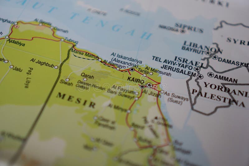 A map of Cairo, Egypt stock image. Image of closeup - 348593747