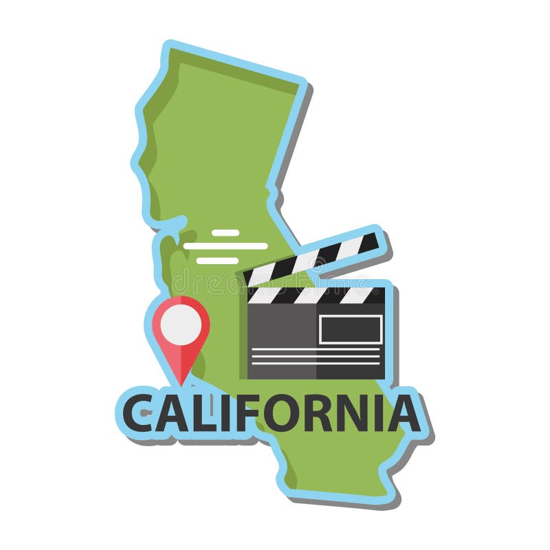 Map of California State. Vector Illustration Decorative Design Stock ...