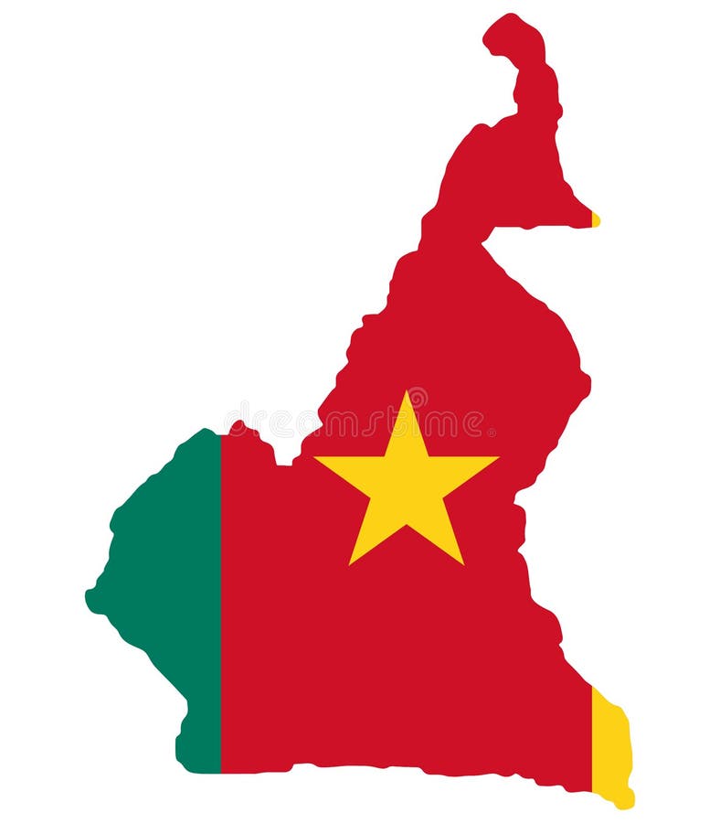 3D Map Cameroon Flag Vector Illustration Eps 10 Stock Vector ...