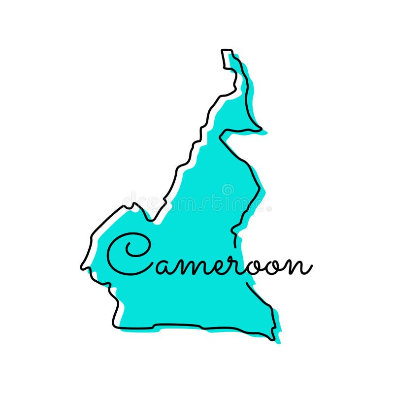 Cameroon vector map stock vector. Illustration of atlas - 131625506