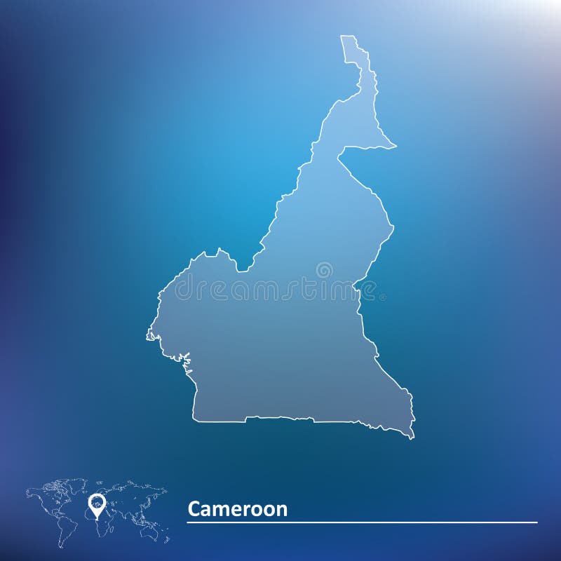 Map of Cameroon stock vector. Illustration of country - 125148894