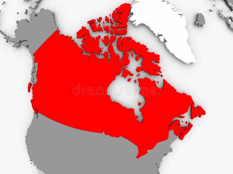 Map of Canada stock illustration. Illustration of globe - 101549531