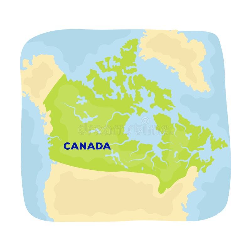Map of Canada. Canada Single Icon in Cartoon Style Rater,bitmap Symbol ...
