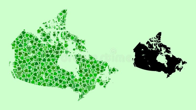 Map of Canada - Composition of Wine and Grapes Stock Vector ...