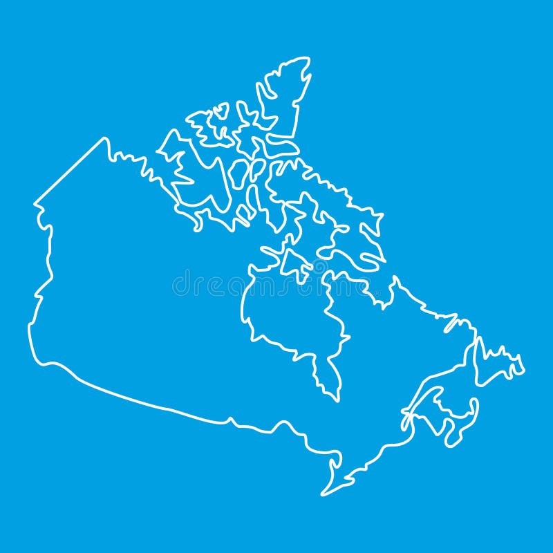 Map Of Canada Icon, Outline Style Stock Vector - Illustration of nation ...