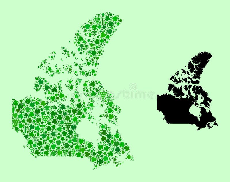 Map of Canada - Mosaic of Wine and Grapes Stock Illustration ...