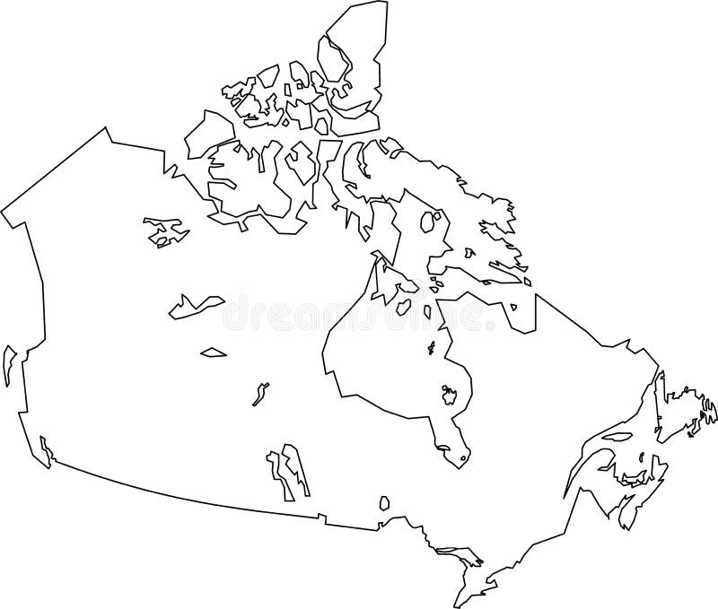 Vector Map Canada in Paper Cut Style. Outline Canada Map. Isolated ...