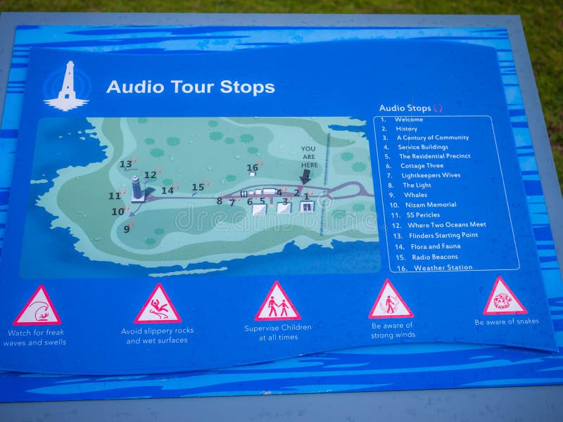 Map of Cape Leeuwin Lighthouse Stock Photo - Image of landscape, light ...