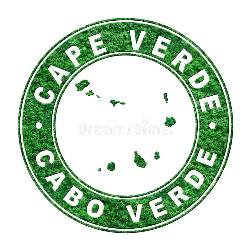 Map of Cape Verde, CO2 Emission Concept Stock Illustration ...