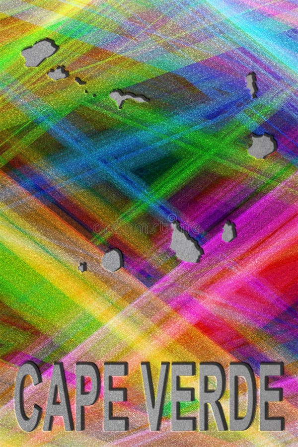 Map of Cape Verde, Colorful Background Stock Illustration ...