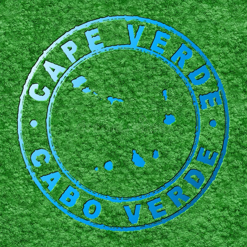 Map of Cape Verde, Forest with Water Map Stock Illustration ...