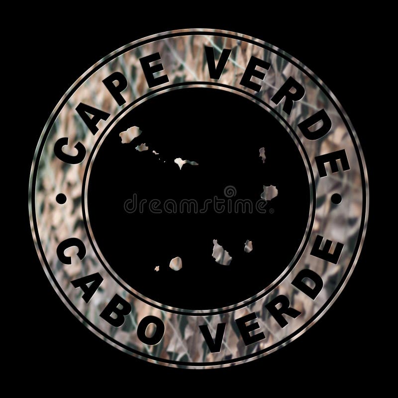 Map of Cape Verde, Military Stamp Stock Illustration - Illustration of ...