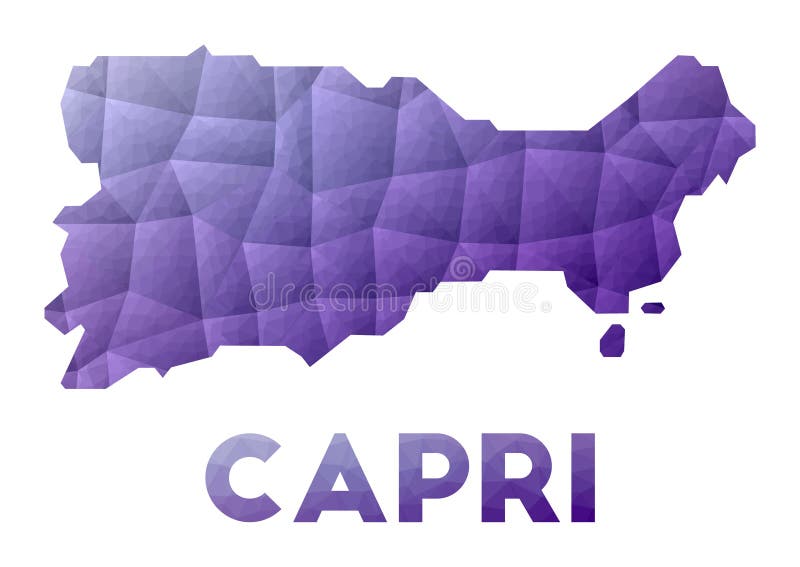 Map of Capri. stock vector. Illustration of geometric - 225157760