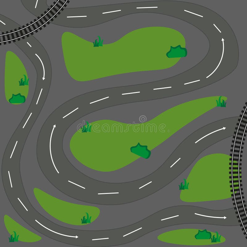 Cartoon Road Traffic Graphic Scene Stock Vector - Illustration of ...