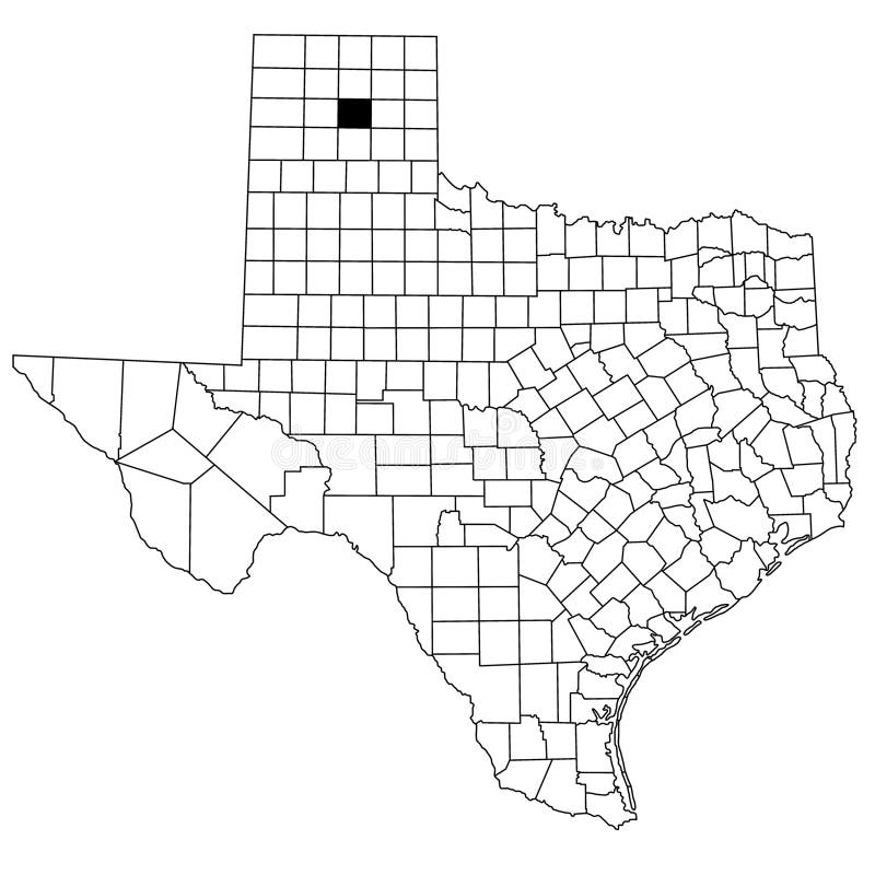 Map of Carson County in Texas State on White Background. Single County ...