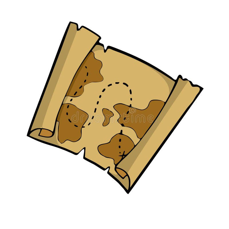 Map Cartoon Illustration on White Background Stock Vector ...