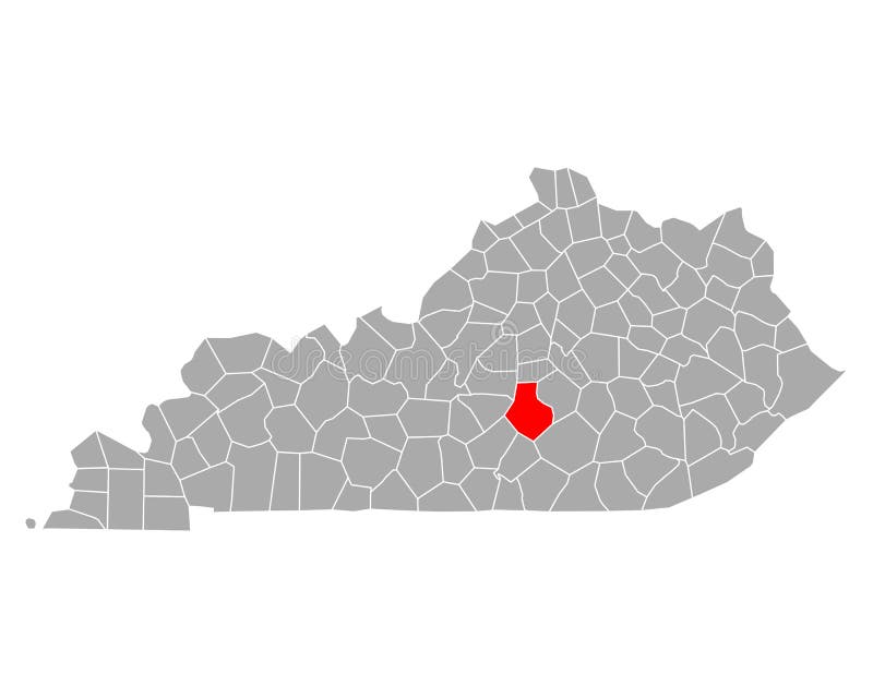 Location Map of the Casey County of Kentucky, USA Stock Vector ...