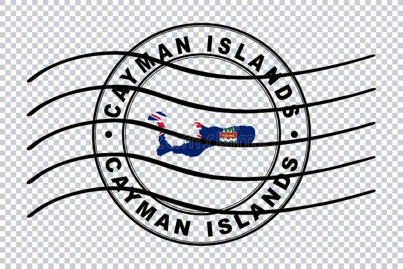 Map of Cayman Islands, Postal Passport Stamp, Travel Stamp Stock ...