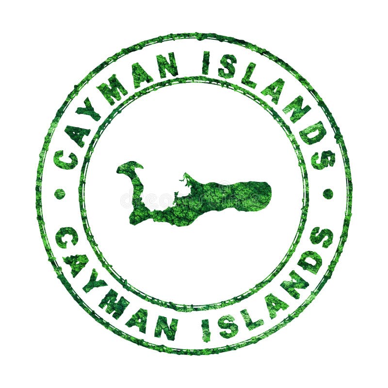 Map of Cayman Islands, Postal Stamp, Sustainable Development, CO2 ...