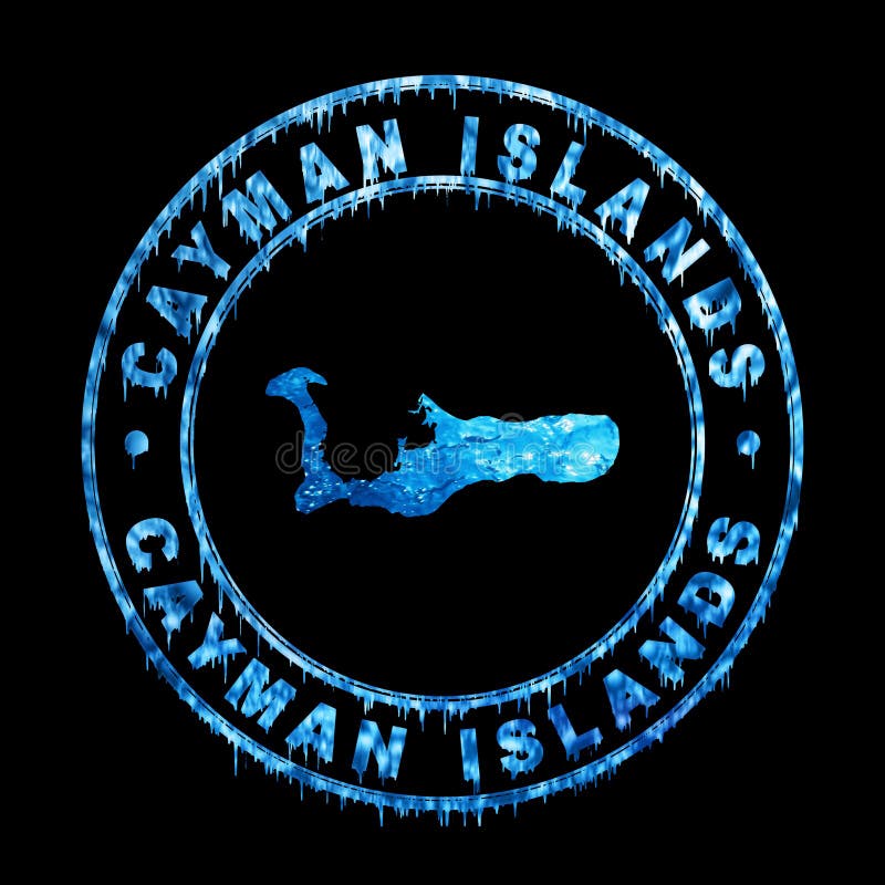 Map of Cayman Islands Water Concept Stock Illustration - Illustration ...
