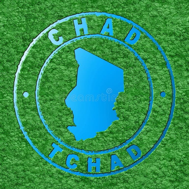 Map of Chad, Forest with Water Map Stock Illustration - Illustration of ...