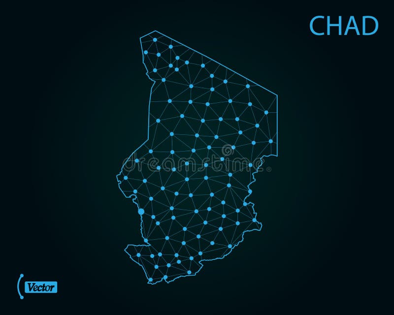 Map of Chad. Vector Illustration. World Map Stock Illustration ...