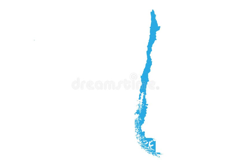 Map of Chile. High Detailed Vector Map - Chile Stock Illustration ...