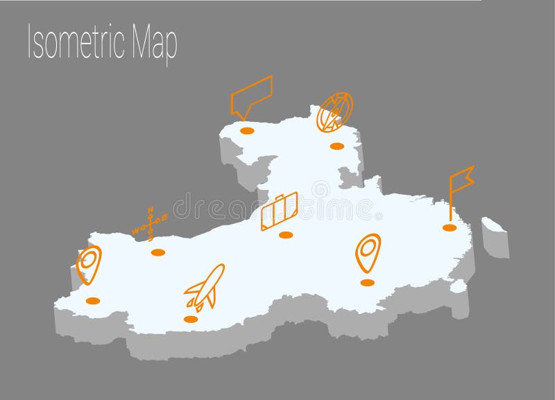 Map China Isometric Concept. Stock Vector - Illustration of navigation ...