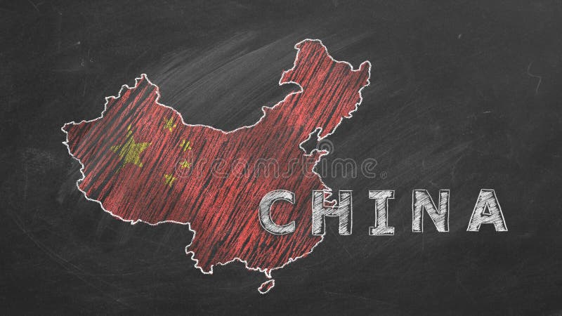 China. Chalk Drawn and Animated Illustration. Stock Footage - Video of ...