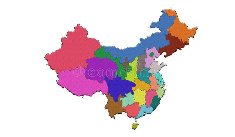 Map China stock illustration. Illustration of colored - 82404692