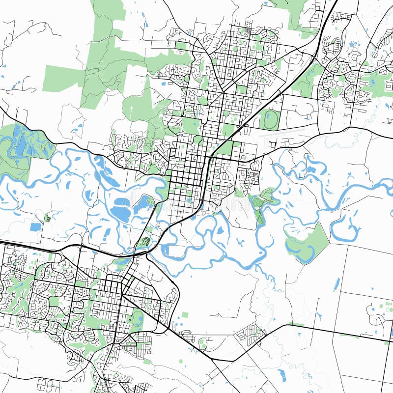 Map of the city of Albury. stock illustration. Illustration of geology - 331546218