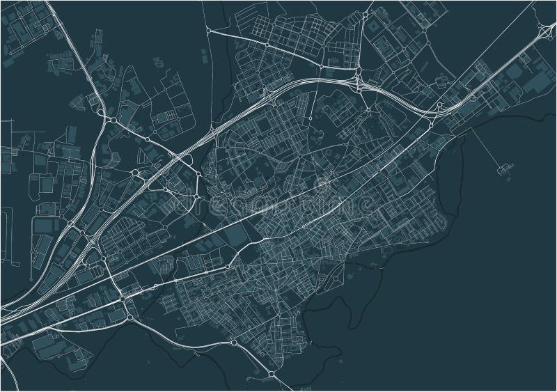 Alcala De Henares Spain City Map in Retro Style in Golden Color ...