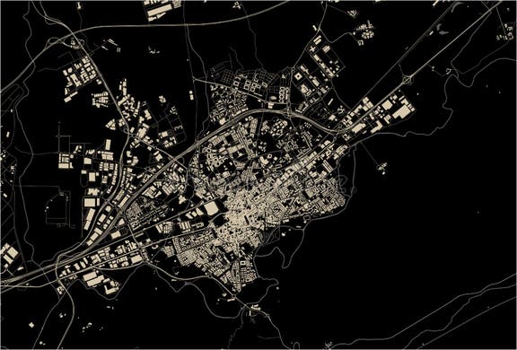 Map of the City of Alcala De Henares, Spain Stock Illustration ...