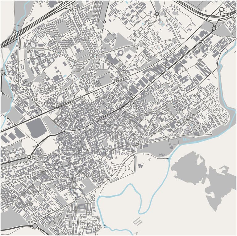 Map of the City of Alcala De Henares, Spain Stock Illustration ...