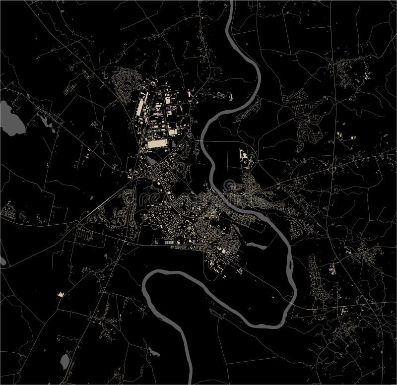 Map of the City of Alytus, Lithuania Stock Vector - Illustration of ...