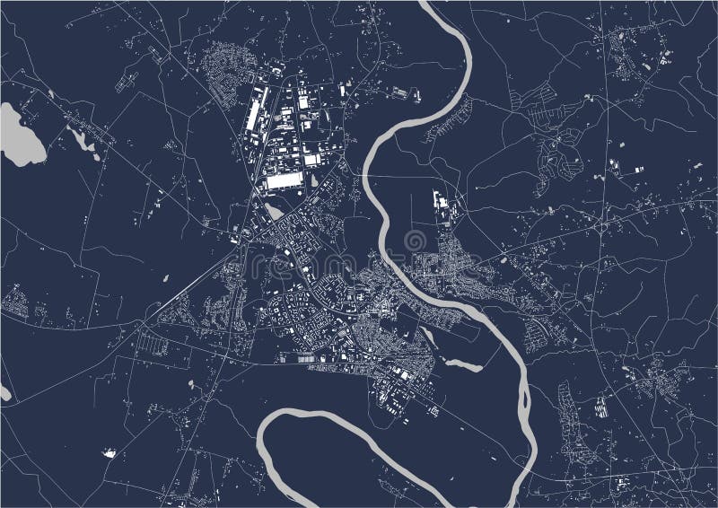 Map of the City of Alytus, Lithuania Stock Illustration - Illustration ...