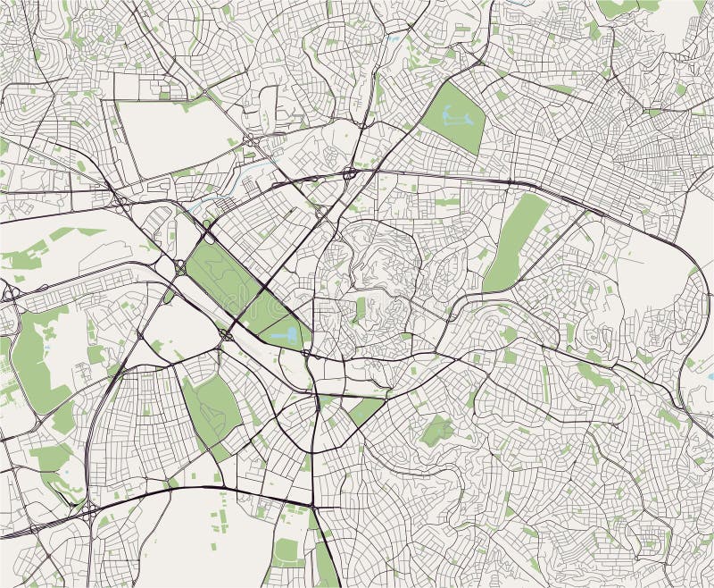 Map of the City of Ankara, Turkey Stock Illustration - Illustration of ...