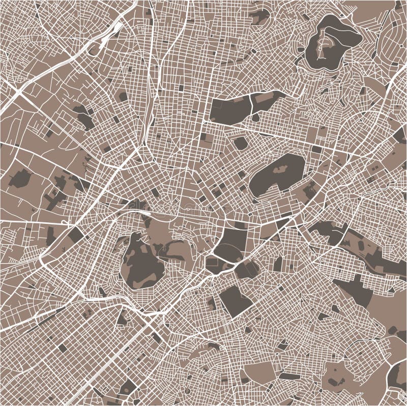 Map of the City of Athens, Greece Stock Illustration - Illustration of ...