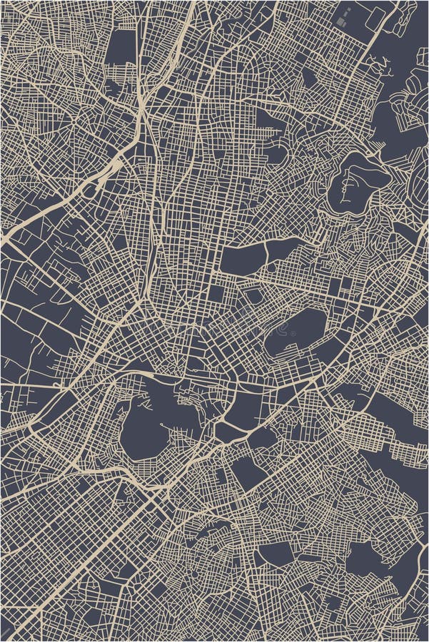 Map of the City of Athens, Greece Stock Illustration - Illustration of ...