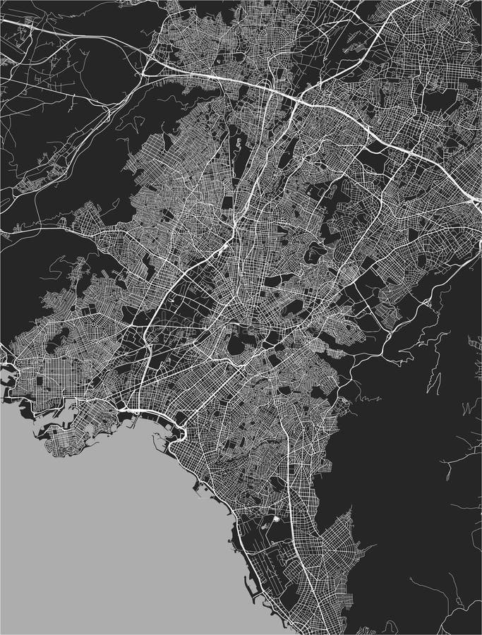 Map of the City of Athens, Greece Stock Illustration - Illustration of ...