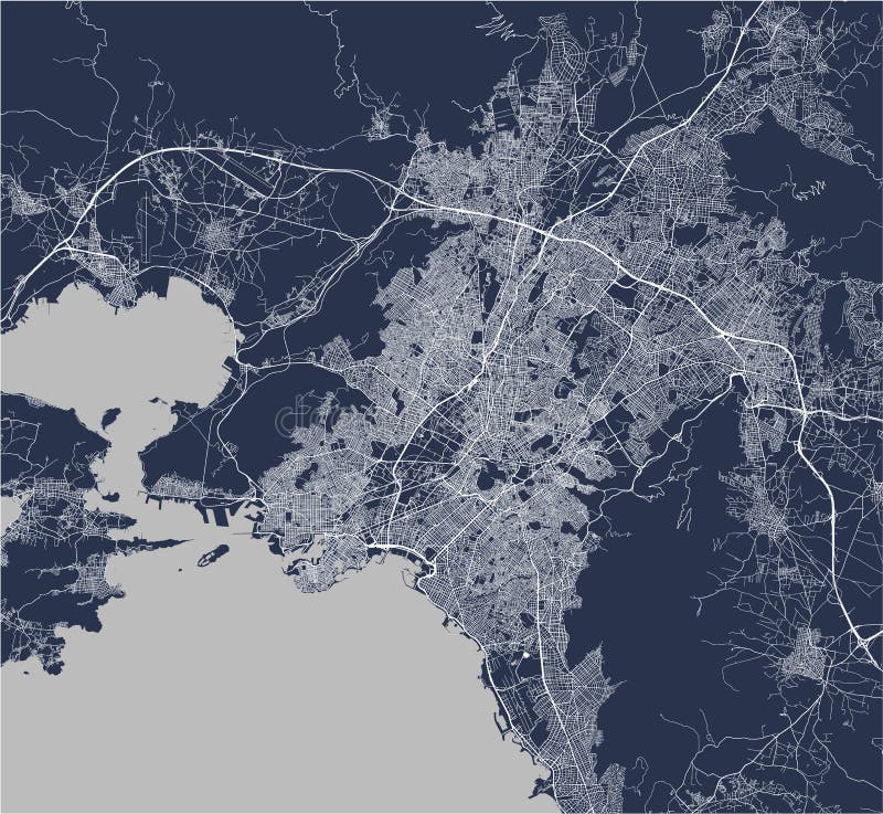 Map of the City of Athens, Greece Stock Illustration - Illustration of ...