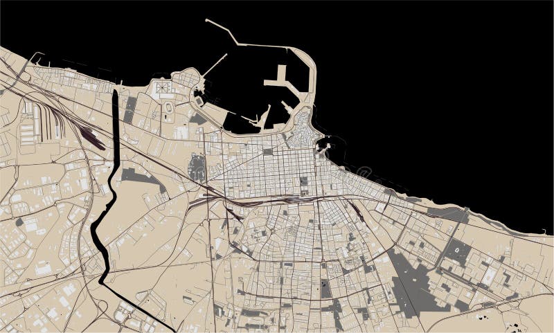 Map of the City of Bari, Apulia, Italy Stock Vector - Illustration of ...