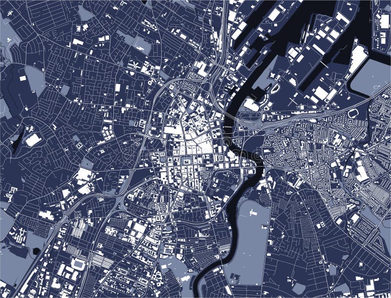 Map of the City of Belfast Northern Ireland UK Stock Vector ...