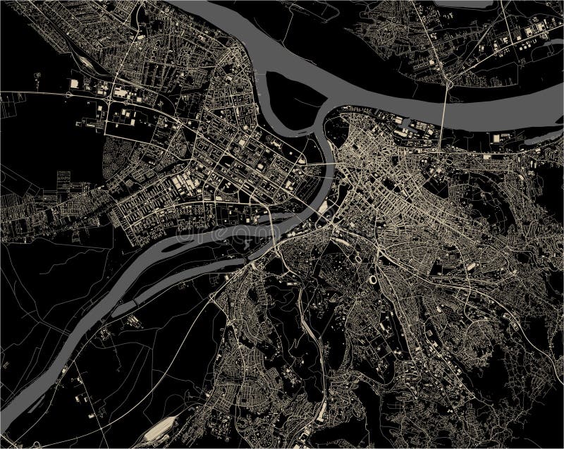 Map of the City of Belgrade, Serbia Stock Vector - Illustration of town ...