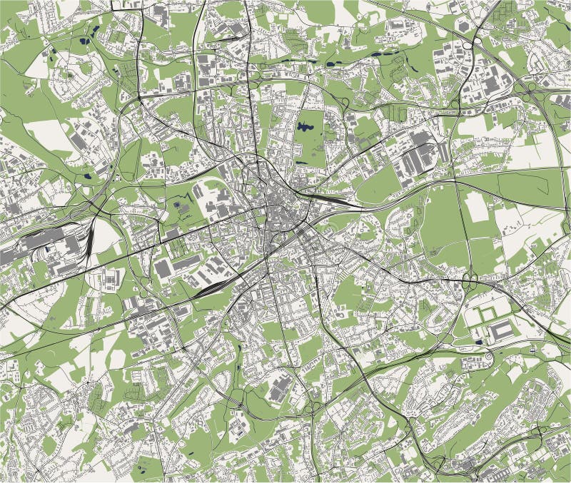 Map of the City of Bochum, Arnsberg, Germany Stock Vector ...